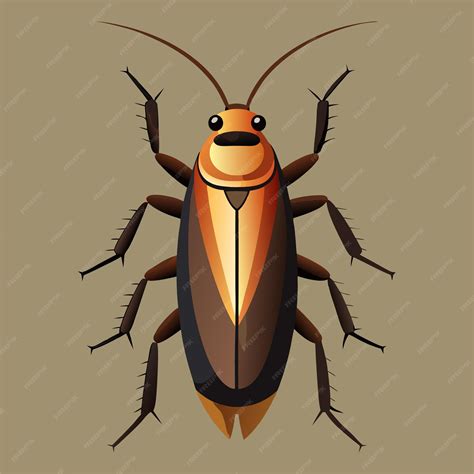 Vector Illustration Of Cockroach Macro Insect Premium Ai Generated Vector