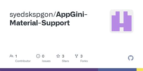 Github Syedskspgonappgini Material Support