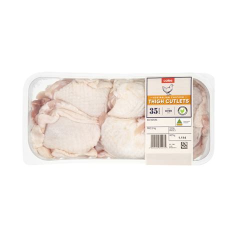 Buy Coles Rspca Approved Chicken Thigh Cutlets Approx 11kg Coles