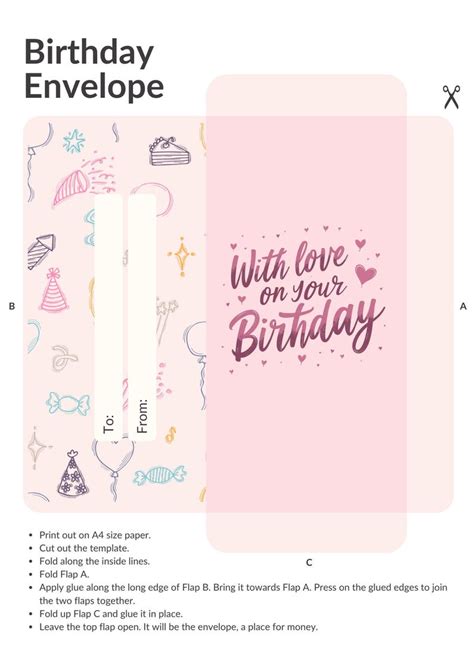 Birthday Money Envelopes Printable Cash T Envelopes Pdf Download