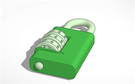 3d design working padlock template lock tinkercad