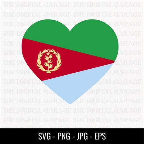 Eritrea Flag SVG PNG Love Eritrea Eritrea Svg Eritrea Clipart Eritrea Png Eritrea Heart Etsy