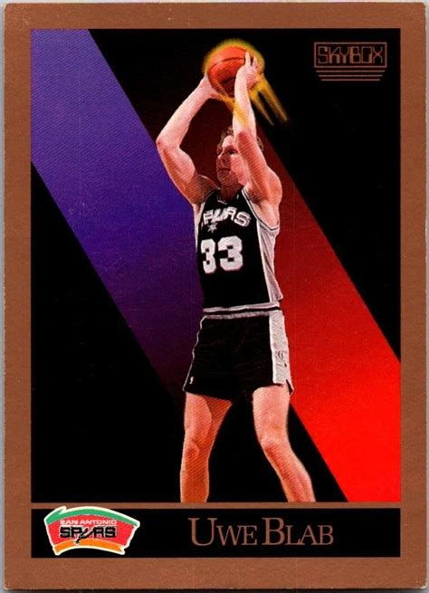 Uwe Blab 253 Skybox 1990 Nba Card