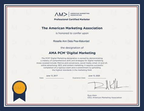 Professional Certified Marketer Digital Marketing Roselle Ann