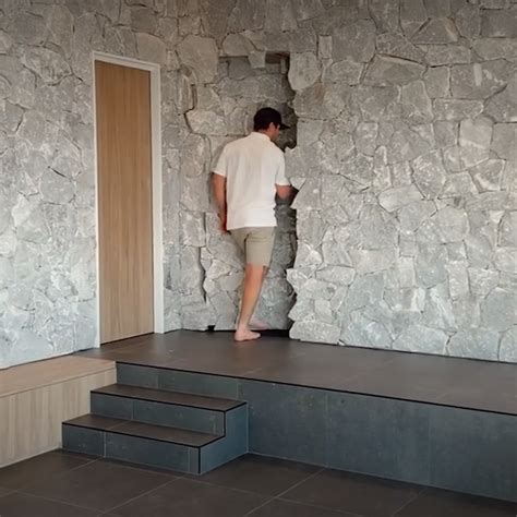 Stone Wall Doubles As A Hidden Secret Passage Video