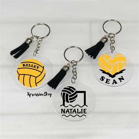 Personalized Water Polo Keychain Water Polo Bag Tag Water Polo Team