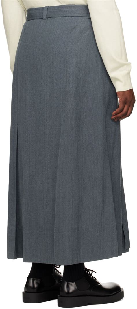 Jil Sander Gray Fluid Maxi Skirt Jil Sander