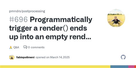 Programmatically Trigger A Render Ends Up Into An Empty Render Target · Pmndrs Postprocessing