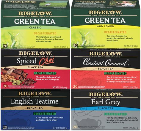 Bigelow Decaffeinated Green Tea Bags 40 Count Box Pack Of