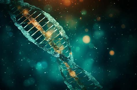 Strand Dna Dark Background Premium Ai Generated Image