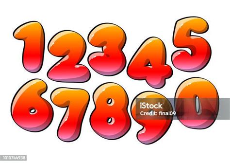 Digit Numerik Merah Ilustrasi Stok Unduh Gambar Sekarang Berkilau Deskripsi Fisik