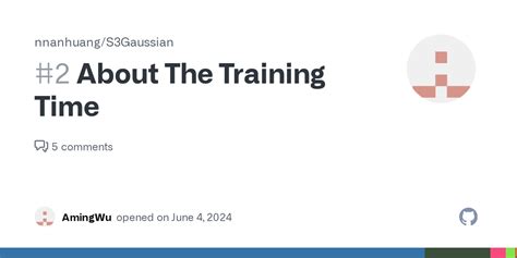 about the training time · issue 2 · nnanhuang s3gaussian · github