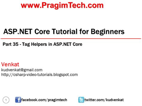 Sql Server Net And C Video Tutorial Tag Helpers In Asp Net Core Slides