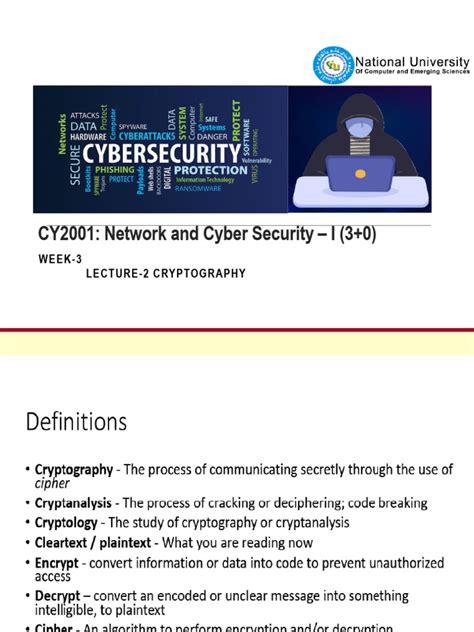 Cy2001 Lecture 2 Pdf Cryptography Encryption