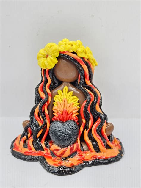 Handmade Pele Goddess Statue Lava Stone Altar Decor Etsy