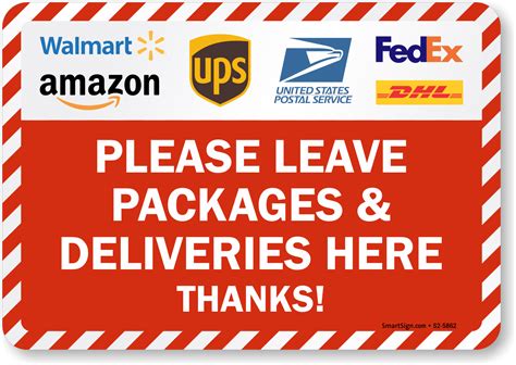 Drawer Organizer Please Leave Packages Here Sign Self Adhesive