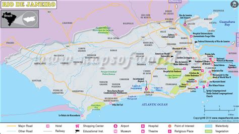 Rio De Janeiro Map Map Of Rio De Janeiro