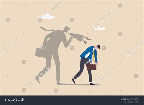 Self Criticism Negative Critic Thinking Blame Stock Vector Royalty