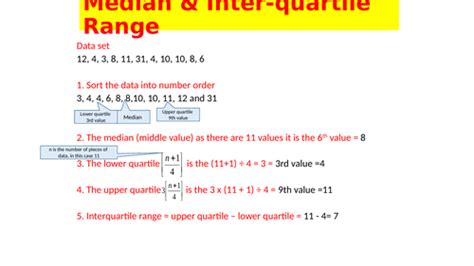 Gcse 9 1 Skills Mode Median Inter Quartile Range Dispersion