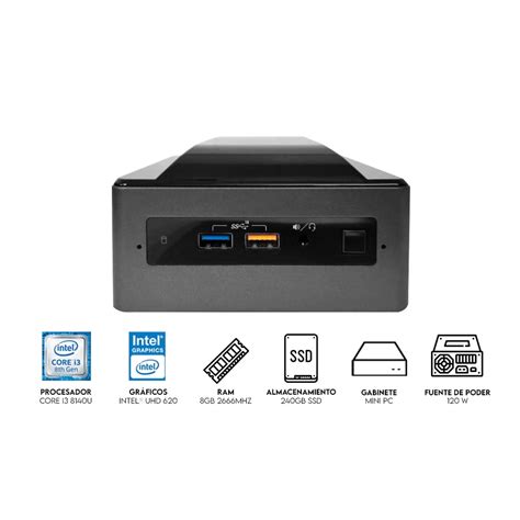 Computadora Mini Pc Intel Nuc Core I3 Ram 8gb Ssd 240gb Mipc Mini Pc