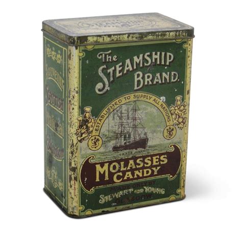 Steamship Molasses Tin Shop Tins And Packets Prop Hire Keeley Hire