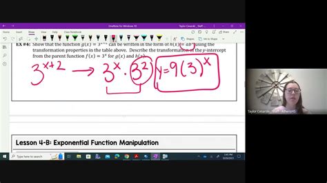 2 4 Ap Precalculus Exponential Function Manipulation Youtube
