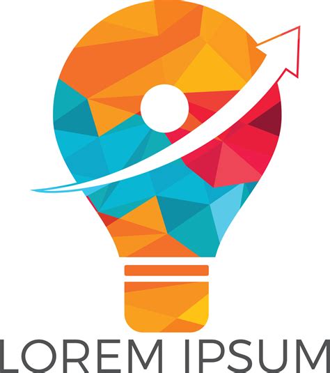 Start Up Logo Design Light Bulb With Arrow Logo Design Concept For Start Ups Creative Business