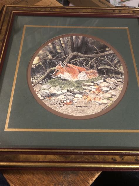 Framed Print Of Red Fox By Don Easterwood Famous Field And Stream Artist