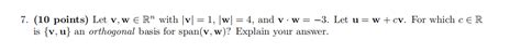 Solved Points Let V WRn With V W And Chegg Com
