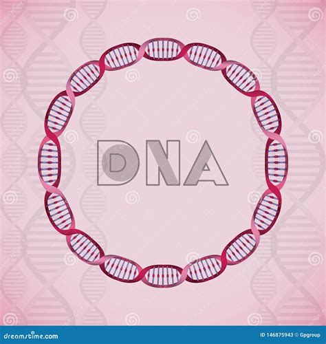 Dna Molecule Circular Structure Stock Vector Illustration Of Genetic