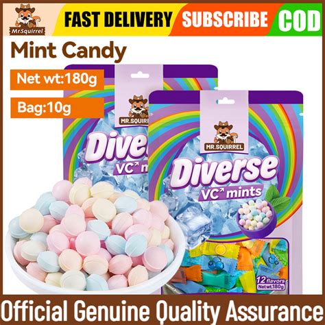 Mrsquirrel Mint Candy Sugar Free Assorted Fruit Sweet Flavor Candys