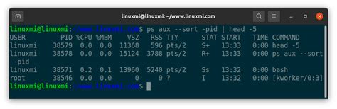 如何对ps命令输出进行排序 Linux迷