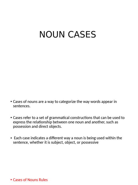 Noun Cases Pdf Verb Syntactic Relationships