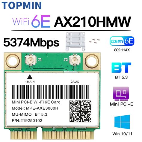Wifi 6e Ax210hmw Mini Pci E Wifi Network Card Bluetooth 5 3 For Ax210