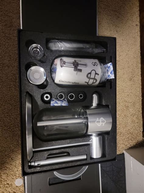 Studenglass Gravity Bong 360 Degrees Rotating Glass Polished Silver