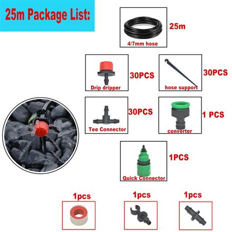 5m 25m Hose Micro Drip Irrigation System Farm Plan Grandado