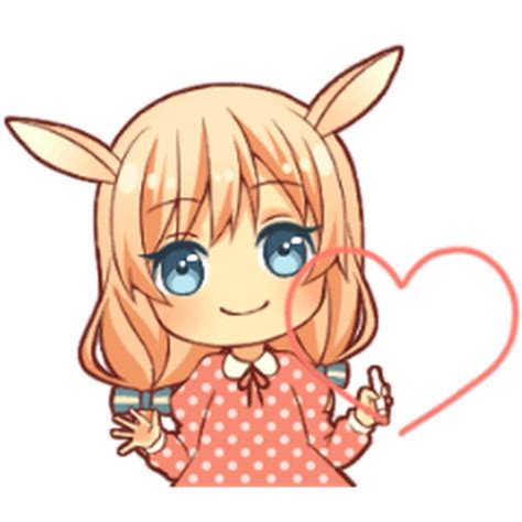 Animated Bunny Ears Girl Sticker By Hien Bui