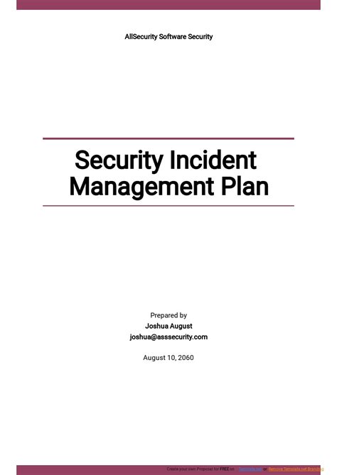 It Security Plan Template