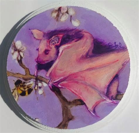 Bee And Bat Art Illustration Emily