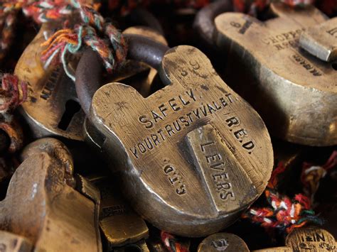 Small Old Brass Padlock With Key Scaramanga