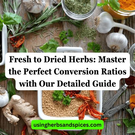 Fresh To Dried Herbs Master The Perfect Conversion Ratios With Our