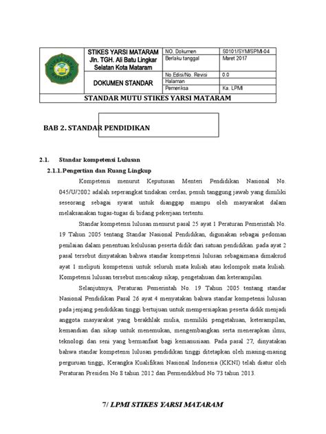 Standar Mutu Pdf