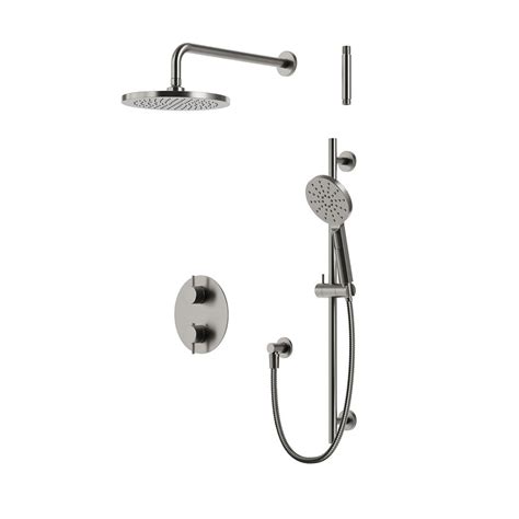 Aquabrass Abszxprk01bnvd Xprk01 Thermo Shower Kit Brushed Nickel