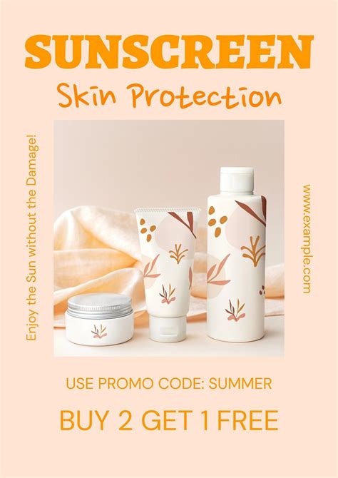 Sunscreen Advertisement Poster Template And Free Photo Rawpixel