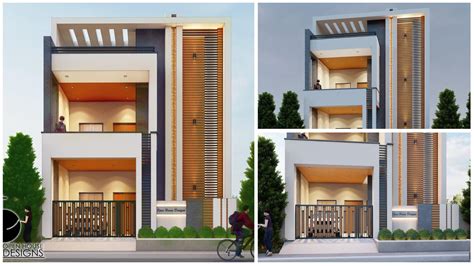 Elevation Design With Wooden Cladding And Contrast Of Neutrals