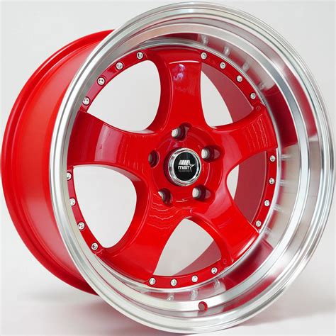Mst Mt07 18x8 5 20 Red With A Machined — Tfs Wheels