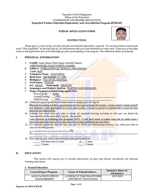 Eteeap Application Form Pdf Academic Degree Employment