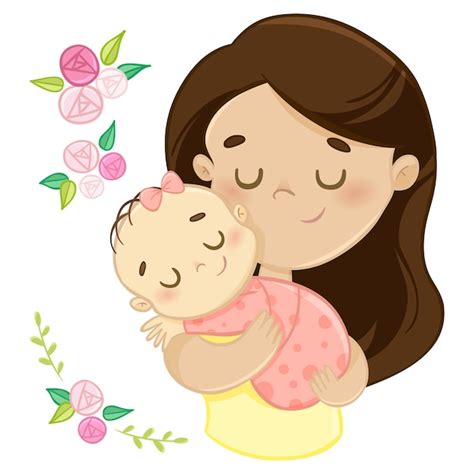 Madre E Hija Vector Premium