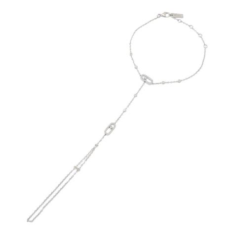 【楽天市場】035ctmessika メシカ ムーヴ ウノ・ダイヤモンド ブレスレットk18wg750 52g12021ホワイト