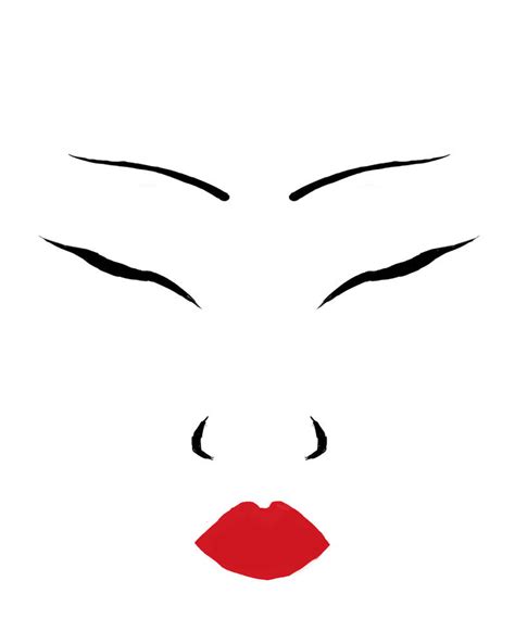 A White Mask With Red Lips By Lanoya On Deviantart